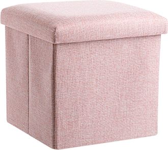 Generic Faltbarer enOttomane mit Stauraum, Fußstütze & Schuhbank, perfekt für Schlafzimmer, Flur, Wohnzimmer, 30 x 30 x 30 cm, stilvoll und funktional