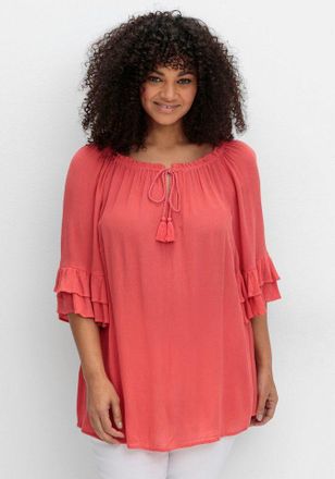 Sheego Klassische Bluse Tunika 3/4-Arm