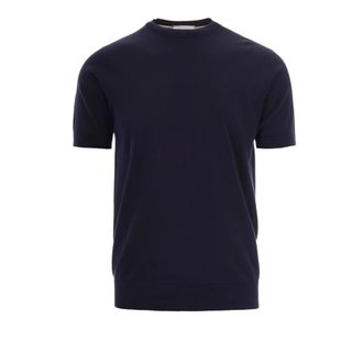 Paolo Pecora Homme, Tops, Bleu, Taille: 3XL Maglia Girocollo