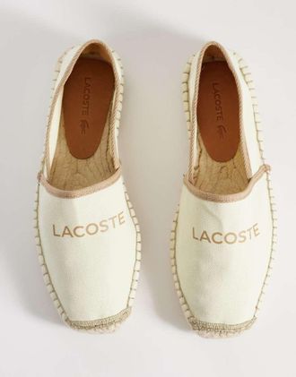 Lacoste Uhabia - Espadrilles &agrave; logo - Beige-Neutral