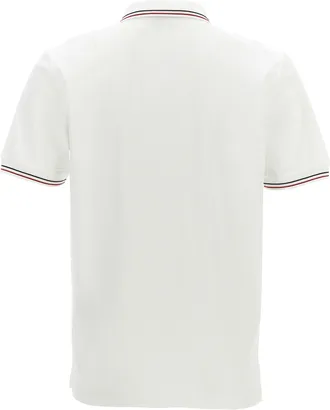 Prada Mens White Cotton Polo Shirt