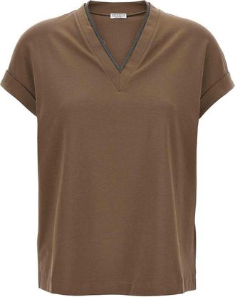 Brunello Cucinelli T-Shirt - Braun