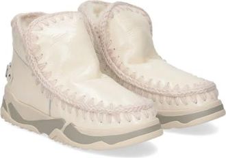 Mou Eskimo Trainer Logo Rhinestone, Chaussures Hautes Bottes Mode Mode, Waxi White, 38 EU