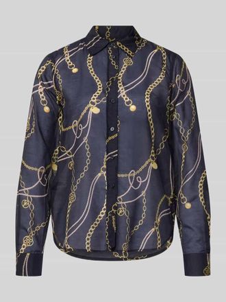 GANT Bluse mit Seide-Anteil und Kentkragen