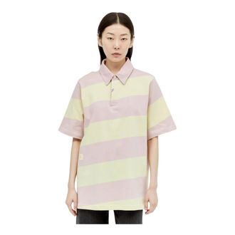 Burberry Gestreiftes Poloshirt mit EKD-Print - - Tops - Damen - Mehrfarbig - S