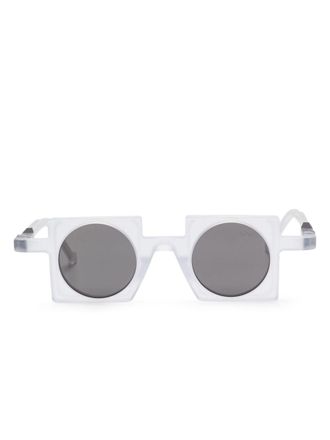 Vava lunettes de soleil &agrave; monture translucide - Blanc