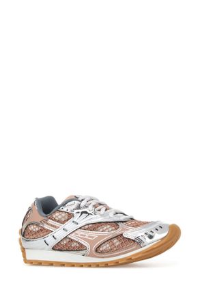 Bottega Veneta White-Terra Pink Cotton - Sole: Rubber Mocassini White/terra / Loafers