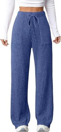 Generic Pantalons Sport pour Femme Chic Et Elegant &Eacute;t&eacute; Longueur Pants Pas Cher Relax Fit Loisirs Sweatpants Comfy D&eacute;tente Tenue Fluide Confortable Taille Elas