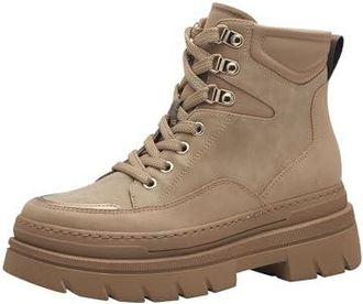 Marco Tozzi Bottines à Lacets pour Femme 2-26297-43 Botte Tendance, Taupe Comb, 37 EU