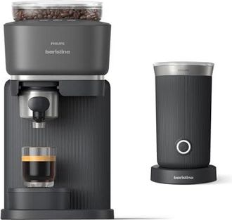 Philips Baristina Machine &agrave; expresso - Mousseur &agrave; lait inclus - Un v&eacute;ritable expresso, en toute simplicit&eacute; - 16 bars de pression - Broyeur int&eacute;gr&eacute; - Machine n