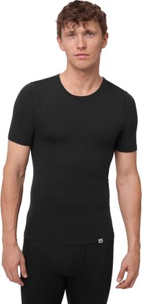 Danish Endurance Merino Shirt Herren, Kurzarm Funktionsshirt, Atmungsaktiv & Temperaturregulierend, Schwarz, 3XL