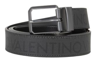 Valentino G&uuml;rtel Billie Leather Belt W130 Antrac/Nero anthrazit k&uuml;rzbar
