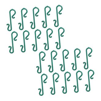 NUOBESTY 100st&uuml;cke Girlandenhaken Aufh&auml;ngehaken Weihnachtshaken Multifunktionshaken Kunststoffhaken Haken f&uuml;r Weihnachtsschmuck Christbaumschmuckhaken Gr&uuml;ner O