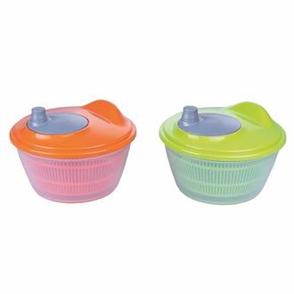 Galileo Casa 5911117 Centrifugeuse pour salade avec manivelle manuelle, panier amovible, &Oslash; 24 cm, 4 L, plastique, assorti