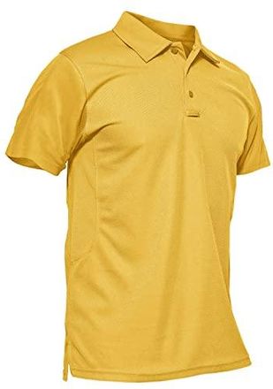 KEFITEVD Polo de Golf à séchage Rapide pour Homme T-Shirt Léger dété à Manches Courtes,Jaune,XL