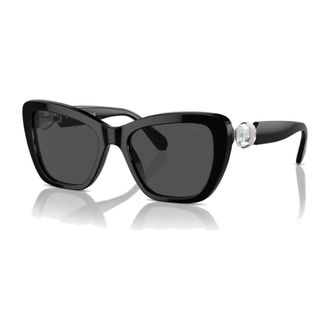 Swarovski Moderne Sonnenbrille Sk6018 - - Accessories - Damen - Schwarzk - 52 MM