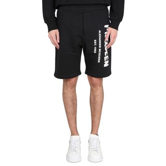 Alexander McQueen Herren, Shorts, Schwarzk, MGr&ouml;&szlig;e
