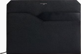 Le Tanneur Laptoptasche Gaston aus genarbtem Kreuzleder