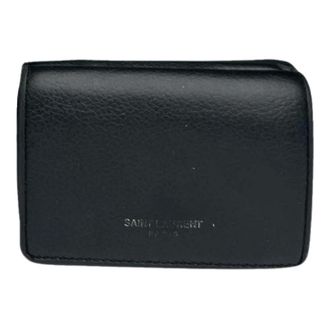 Saint Laurent Portefeuille en cuir Pre-owned - Femme - Pre-owned - Noir - Taille: ONE Size