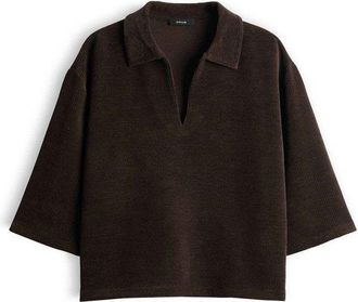 OPUS Sweatshirt Polo aus Cord Regular Fit Vielseitig kombinierbar f&uuml;r casual Looks