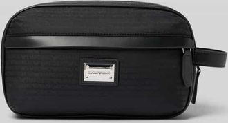 Emporio Armani Kulturbeutel mit Label-Applikation