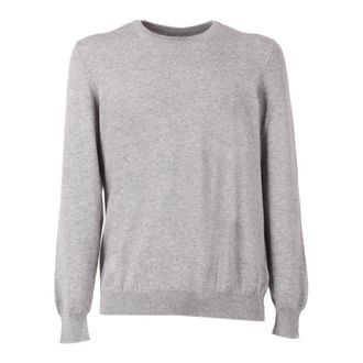 Fedeli Maglia Girocollo - - Knitwear - Herren - Grau - 2XL