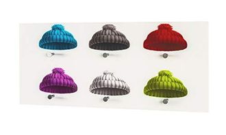 Haku M&ouml;bel garderobe Murale Optique INOX, Motif, m&eacute;tal, Verre tremp&eacute; - Dim.: L 90 cm x H 40 cm x P 5 cm, Style: Modern