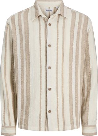 Jack & Jones Herren Jjecharge Overshirt Ls Ln Styd Aw24, White, XXL