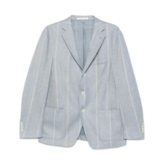 Eleventy Denim Einreihige Jacke - - Jackets - Herren - Blau - L