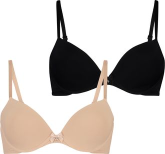 Hunkemöller Hunkemöller Doppelpack Vorgeformter Bügel-BH - Rugby tan - 70D