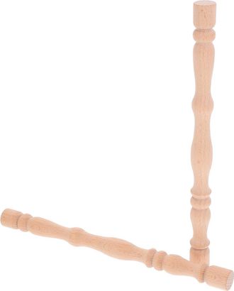 Valiclud 2 St&uuml;ck Kleine Holzs&auml;ulen aus Massivem Holz Dekorative Spindeln f&uuml;r M&ouml;bel und Hausdeko Glatte Oberfl&auml;che Vielseitig als Br&uuml;ckens&auml;ule oder Weinregalver