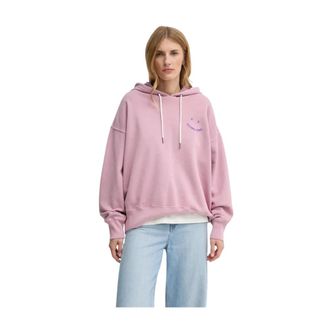 Paul Smith Logo Bestickter Baumwoll-Hoodie - - Sweatshirts & Hoodies - Damen - Rosa - XS