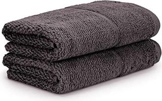 FROTTANA Pearl Handtuch 50 x 100 cm aus 100% Baumwolle, Graphite 2er Set