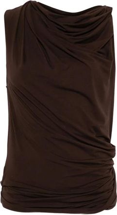 Entire studios Entire Studios, Femme, Blouses et Chemises, Brun, Taille: 40 FR Haut sans Manches Drap&eacute;