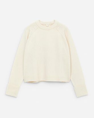 Arket Wollpullover Mit Umgeschlagenen &Auml;rmeln -Wei&szlig;