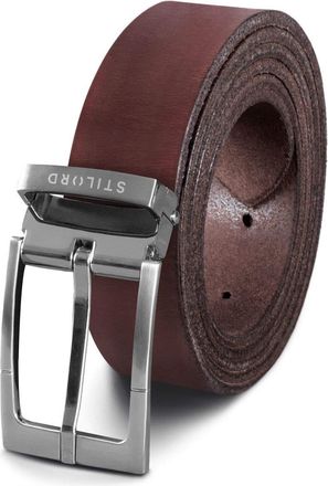STILORD Vintage Lederg&uuml;rtel Herren Damen Universal K&uuml;rzbar Echtlederg&uuml;rtel Herreng&uuml;rtel Dameng&uuml;rtel B&uuml;ffelleder, Farbe:cresto - braun | Schnalle geb&uuml;rstet - s