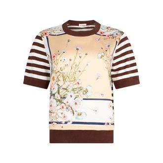 Liu Jo Top avec empi&egrave;cements en serg&eacute; imprim&eacute;