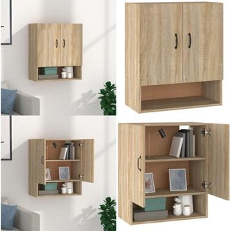 vidaXL Armoire murale Chêne sonoma 60x31x70 cm Bois dingénierie - Armoire Murale - Armoire Flottante - Rangement Mural - Meuble De Rangement - Meuble De