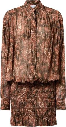 Andamane Femme, Robes, Multicolore, Taille: 40 FR Rania Smocked Mini Dress
