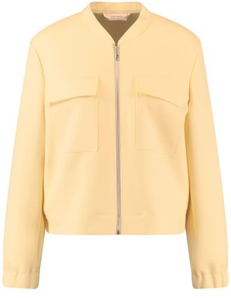 Gerry Weber Damen Blouson elastischer &Auml;rmelsaum, Langarm unifarben Vanilla 38