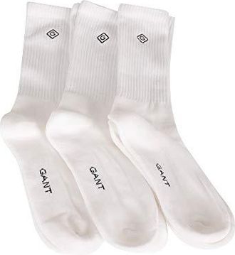 GANT Sport Socks 3-Pack Chaussettes, White, 43-45 Homme