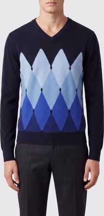 Ballantyne Argyle-Muster 100% Kaschmir-Pullover mit Rundhalsausschnitt