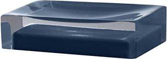 Gedy | Auckland Seifenschale aus Harz, Farbe Petrolblau, Maße 3 x 11 x 7 cm und Gewicht 0,15 kg