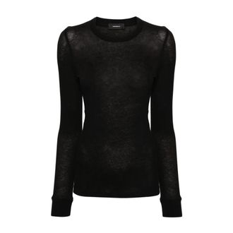 Wardrobe.NYC Figurbetontes Langarmshirt - - Tops - Damen - Schwarzk - M