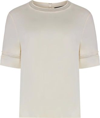 Fabiana Filippi Femme, Tops, Beige, Taille: 44 FR Haut en Cr&ecirc;pe de Chine