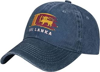 Generic Sun Protection Casquettes Drapeau du Sri Lanka, Denim Sri-Lankais L&eacute;ger Pare-Soleil Casquette Anti-Soleil Chapeau Soleil pour Ext&eacute;rieur P&ecirc;che Sports
