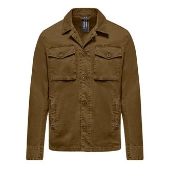 Bomboogie Homme, Vestes, Brun, Taille: M Veste en Gabardine Stretch