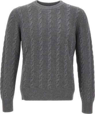 KANGRA Pull en maille torsad&eacute;e - Homme - Pulls - Gris - Taille: M
