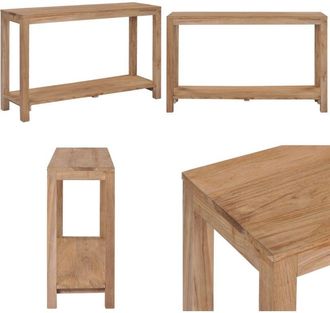 vidaXL Konsolentisch 120x35x75 cm Teak Massivholz - Teakholzmöbel - Wohnzimmermöbel - Konsole - Flurtisch - Sideboard - Home & Living