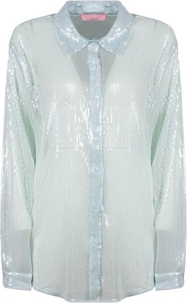Twentyfourhaitch Femme, Blouses et Chemises, Bleu, Taille: 48 FR Oversized Shirt